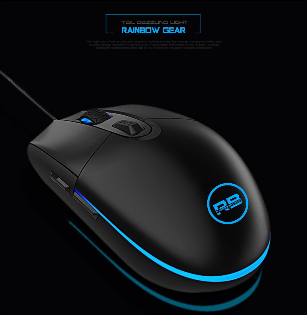 Mouse RAINBOW-GEAR R102 USB Led RGB Gaming (3200 DPI, 1.8m) - Vi Quân ...